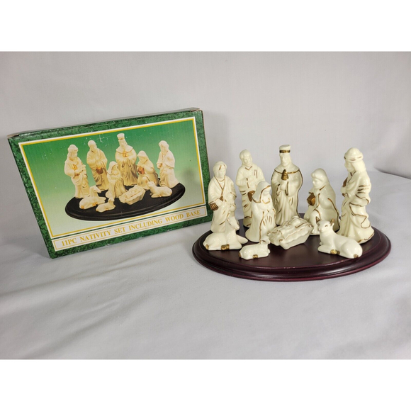 Holiday | Vintage Nativity Set World Bazaars Jade Collection 11pc ...